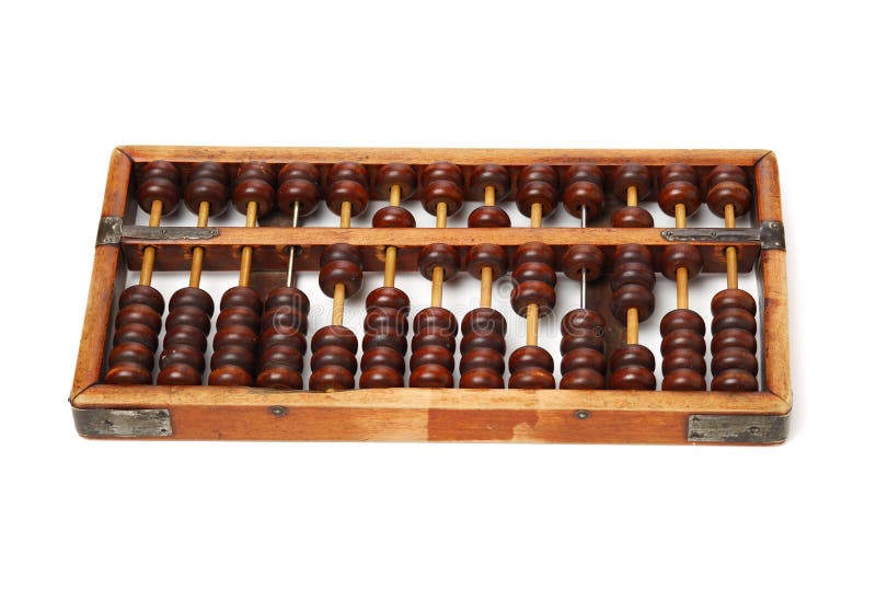 The Abacus on White Background Editorial Photography - Image of math ...