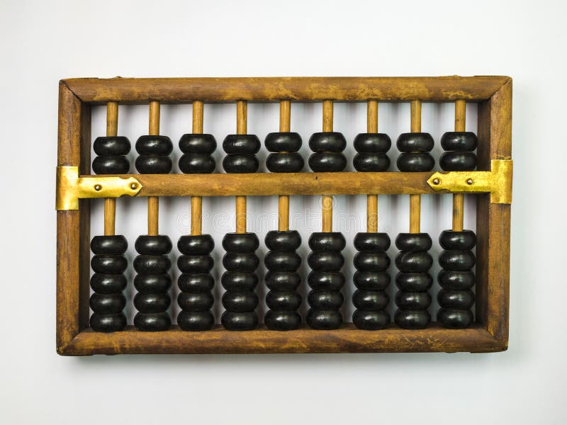 Old Abacus on White Isolated Background Stock Image - Image of ...