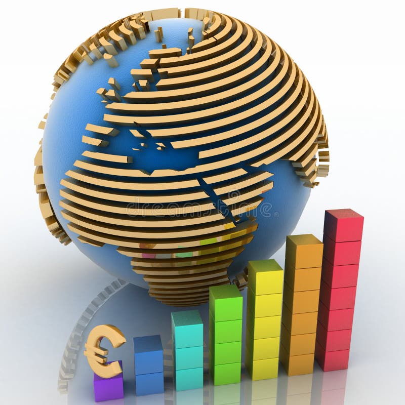 Abaissement Du Diagramme Avec L'euro Illustration Stock - Illustration ...