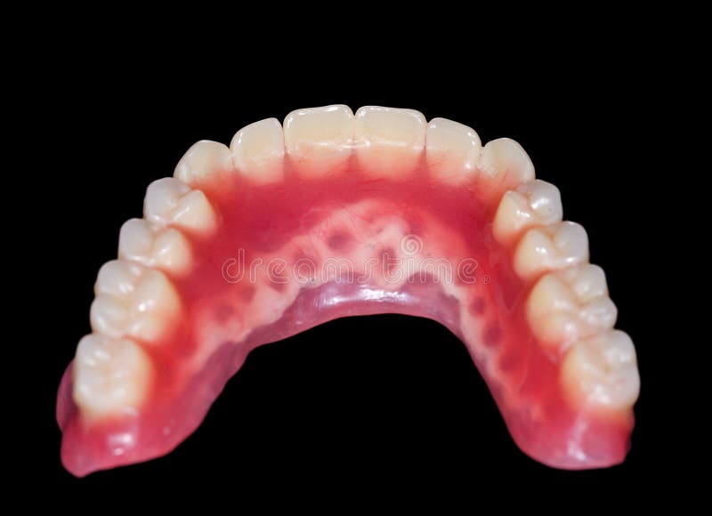 Abaissez le dentier image stock. Image du noir, artificiel - 44815049