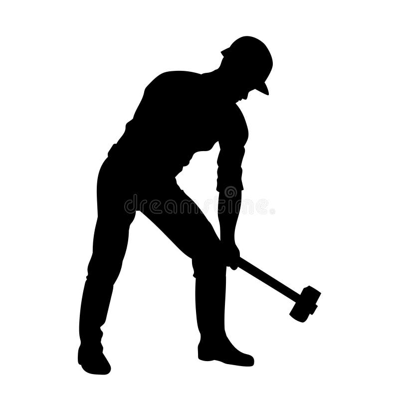 Person Swinging Hammer Stock Illustrations – 44 Person Swinging Hammer ...