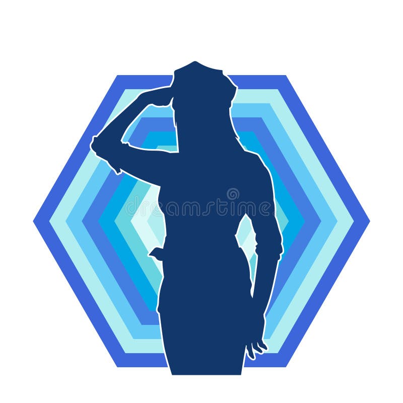 Silhouette of a Female Model in Police Officer or Cop Costume in ...
