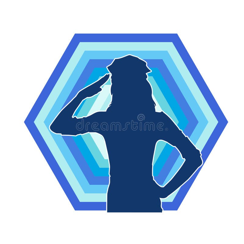 Silhouette of a Female Model in Police Officer or Cop Costume in ...