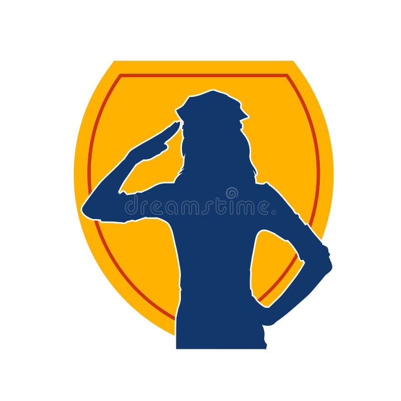 Silhouette of a Female Model in Police Officer or Cop Costume in ...