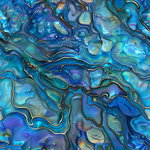 Abalone Inspired Repeating Pattern Stock Illustration - Illustration of ...