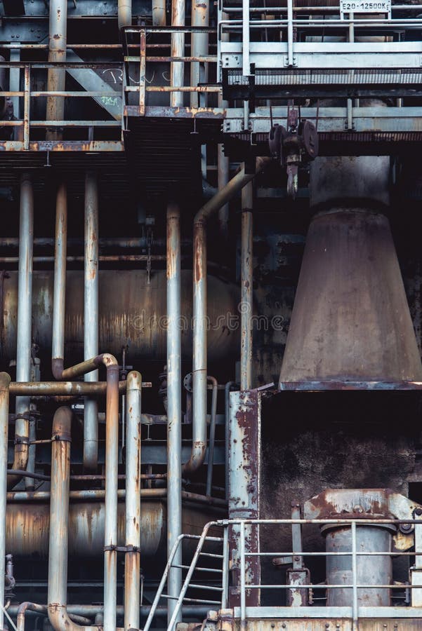 Abanded Industrial Building Factory. Look from Outside Stock Photo ...