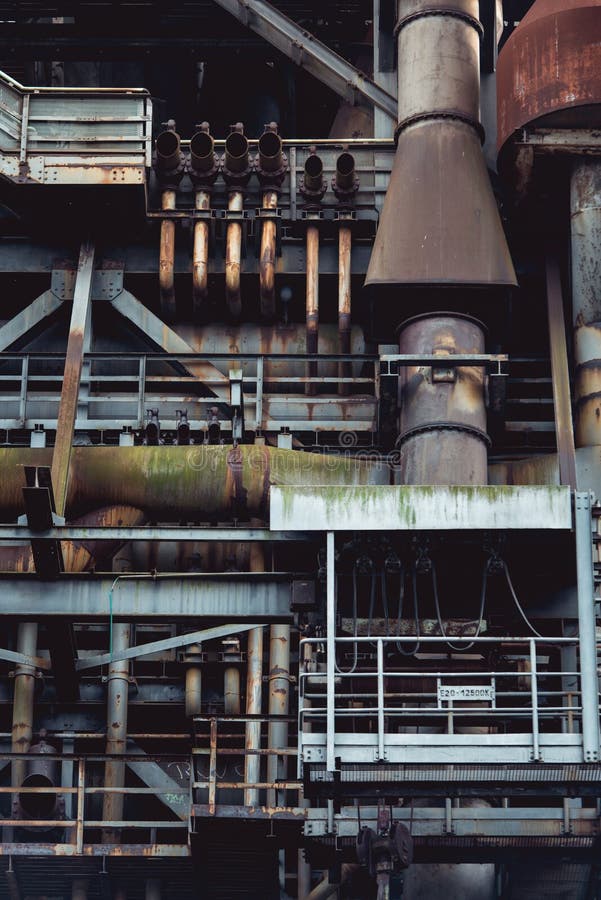Abanded Industrial Building Factory. Look from Outside Stock Photo ...