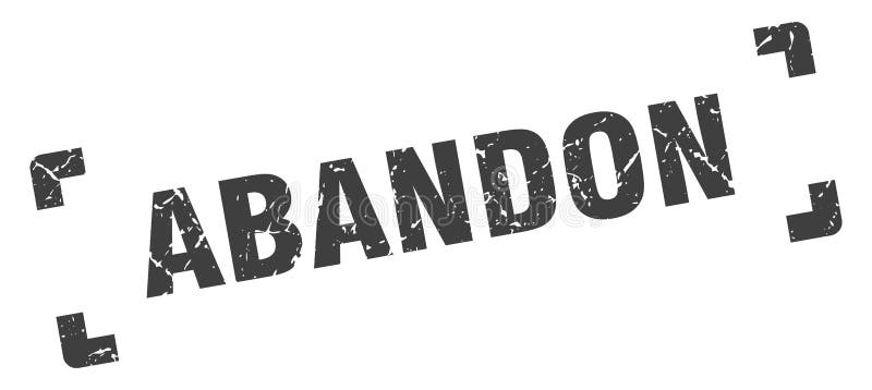 Abandon Stamp. Abandon Round Isolated Sign Stock Vector - Illustration ...