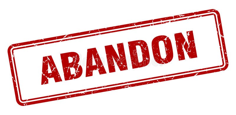 Abandon Stamp. Abandon Round Isolated Sign. Stock Vector - Illustration ...