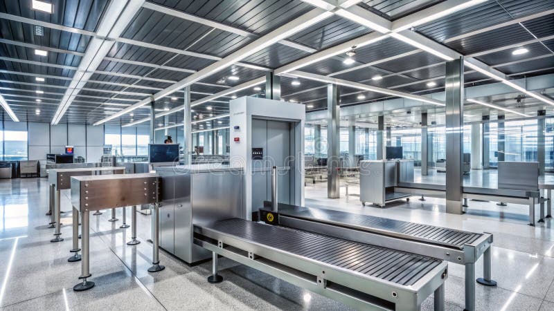 Abandoned Airport Security Checkpoint Empty Terminals Silent ...