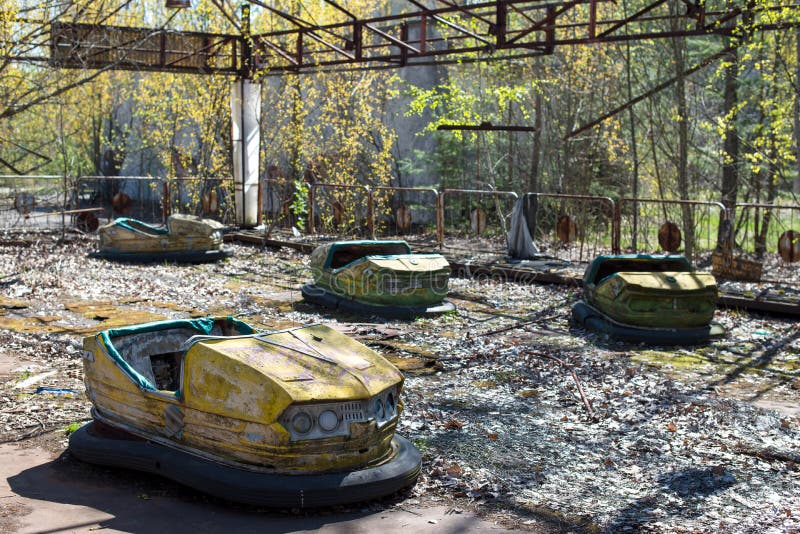 Abandoned Amusement Park in Pripyat, Chernobyl Alienation Zone Stock ...