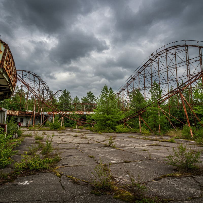 Abandoned amusement park stock photo. Image of enjoyment - 23884518