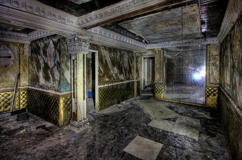 Abandoned Basement in an Old Scary Building Stock Image - Image of ...