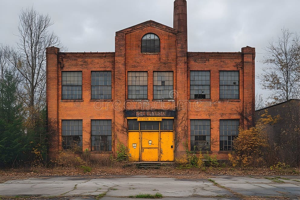Abandoned Brick Factory stock illustration. Illustration of desolate ...