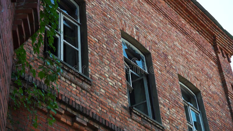 Broken Windows from Shelling. War. Destroyed Property. Stock Footage ...