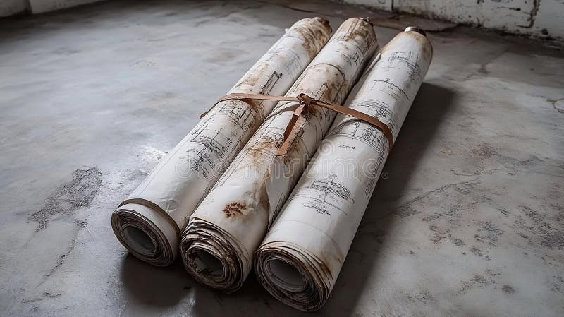 Abandoned Building, Blueprints, Floor, Decay, Tied, Forgotten, Plans ...