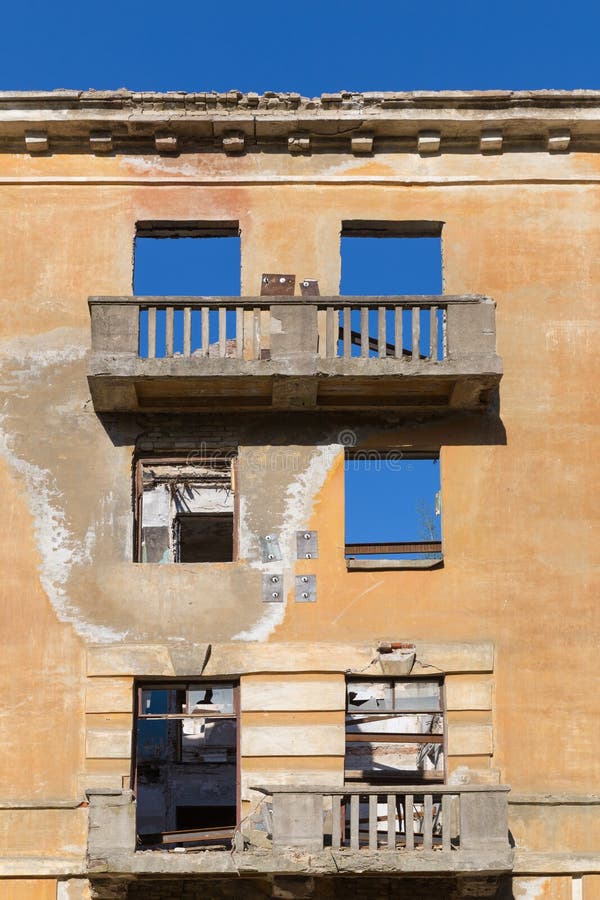 Abandoned Building - Broken Tenement Apartment House Stock Image ...