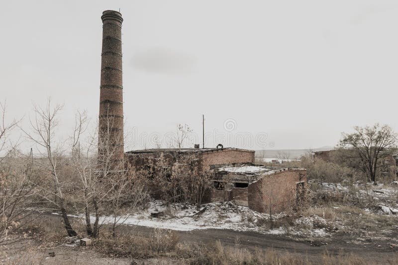 Abandoned Building Destroyed a Military Base Stock Photo - Image of ...