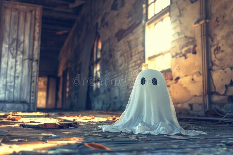 Abandoned Building with a Ghost Stock Photo - Image of frightening ...