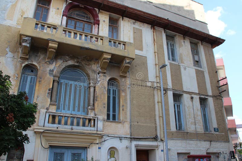 Abandoned Building in Heraklion in Crete (greece) Stock Photo - Image ...