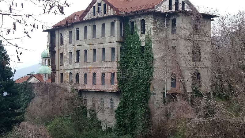 The Abandoned Building Itself Stock Image - Image of monastery, wall ...