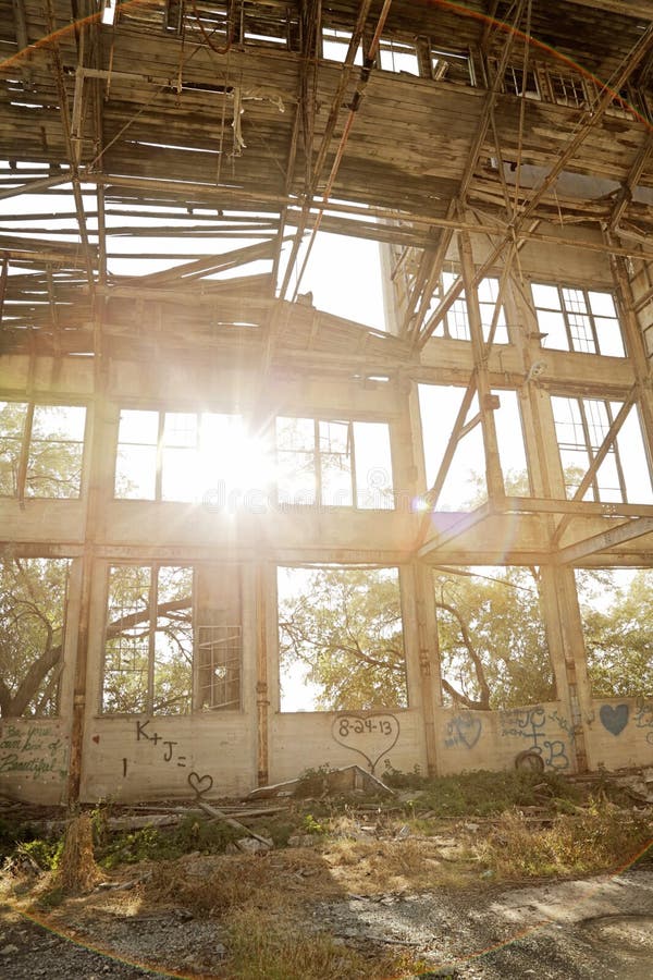 Abandoned building stock image. Image of abstract, overgrown - 44890017