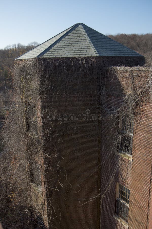 Abandoned Building Shot from Rooftop Stock Image - Image of dirty ...