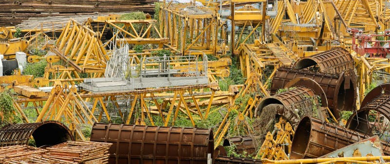 Abandoned Building Stuff Field Stock Photo - Image of grunge, abandon ...