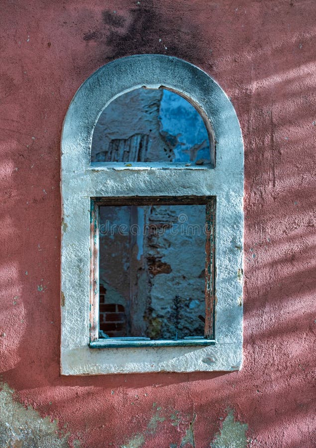 Abandoned building window stock image. Image of wall - 234724111