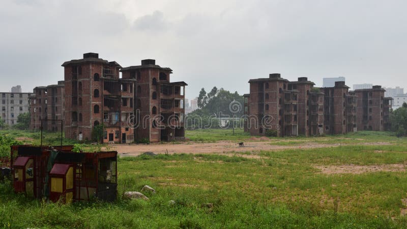 The abandoned buildings stock image. Image of estate - 54850771