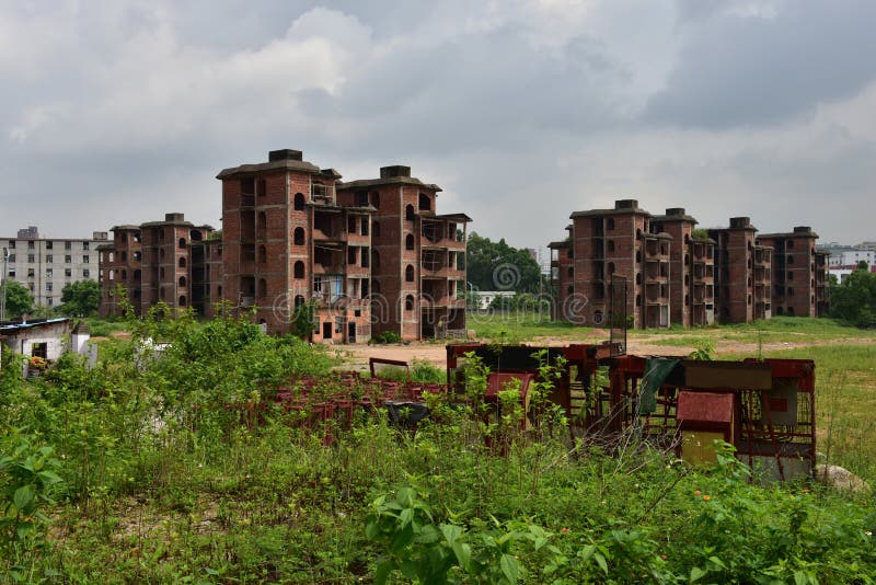 The abandoned buildings stock image. Image of realty - 54849183