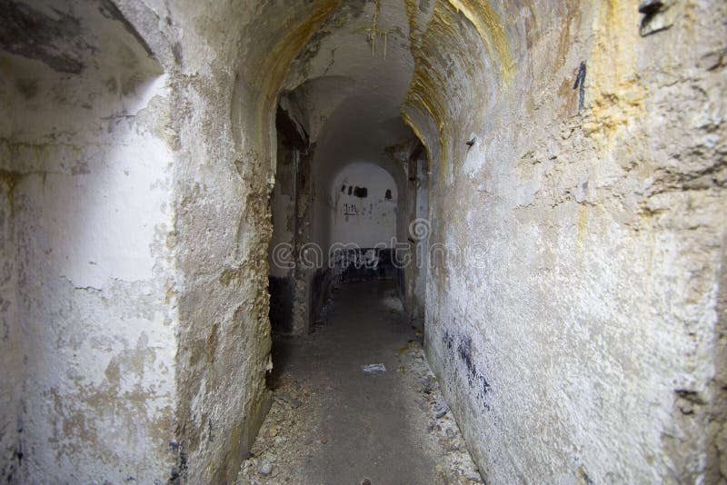 Abandoned Bunker. Inside a Old Bunker Stock Photo - Image of ...