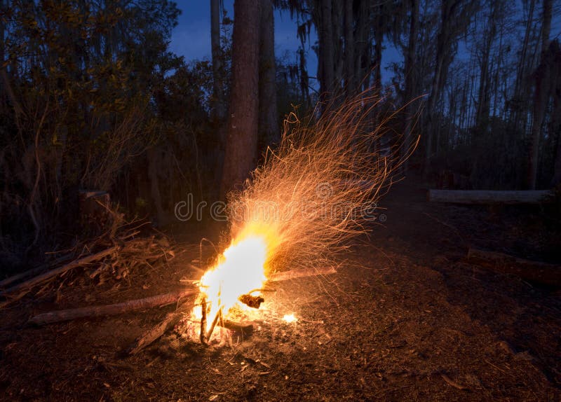 Abandoned Old Campfire Site on Shore of a Large Lake Stock Photo ...