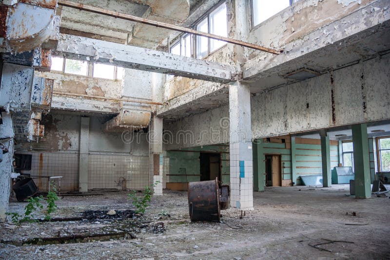 Abandoned Canteen of Voronezh Aluminum Plant Stock Photo - Image of ...