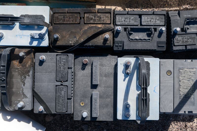 Abandoned Car Batteries Stacked on the Ground - November 13, 201 ...