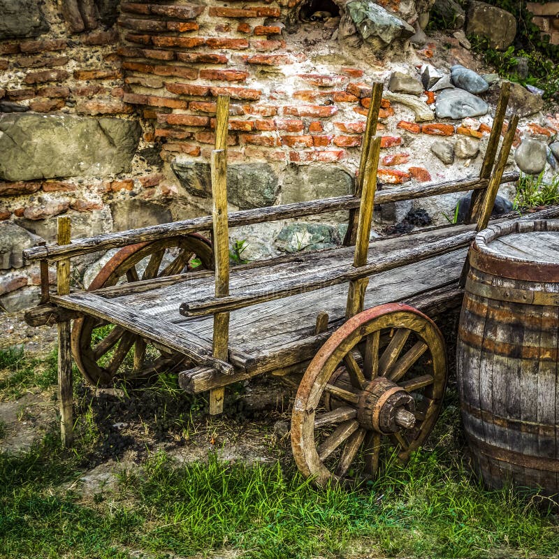 The abandoned cart stock image. Image of obsolete, retro - 265656891