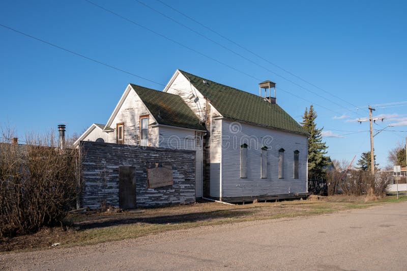 Abandoned Church in Gleichen, Alberta Stock Photo - Image of siksika ...