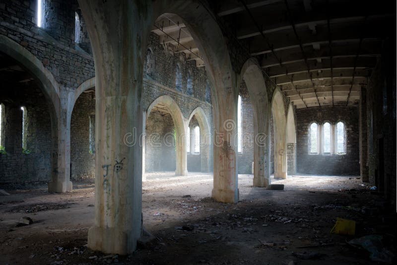 Abandoned church wales stock image. Image of urbex, church - 148688173