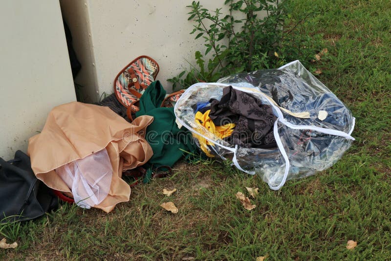 Abandoned Clothes Background, Looking Down On Piles Of Colourful Old ...