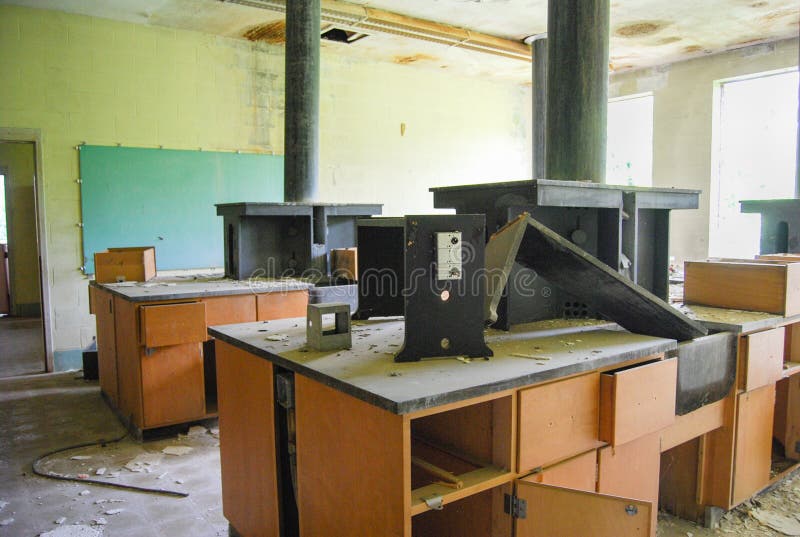 Abandoned College Science Lab Stock Image - Image of school, classroom ...