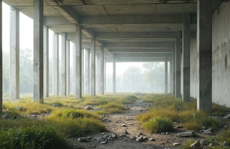 Abandoned Concrete Building Interior Stock Illustrations – 4,920 ...