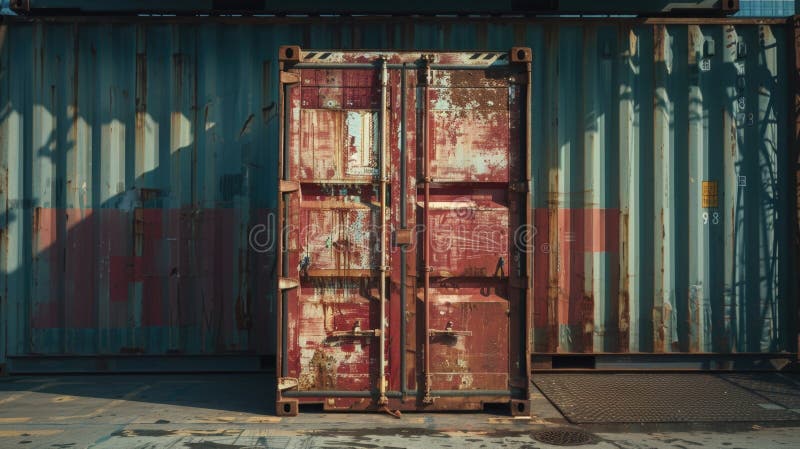 Abandoned Container in Front of a Building, Possibly Used As Storage ...