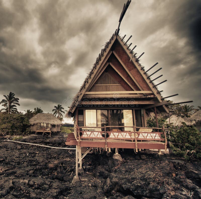 Abandoned Cottage on Lava Foundation Stock Photo - Image of nature ...