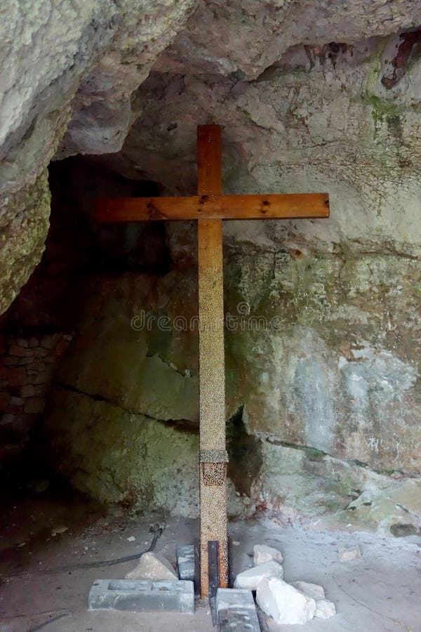 A Abandoned Cross in a Cave in Rocamadour Stock Image - Image of ...