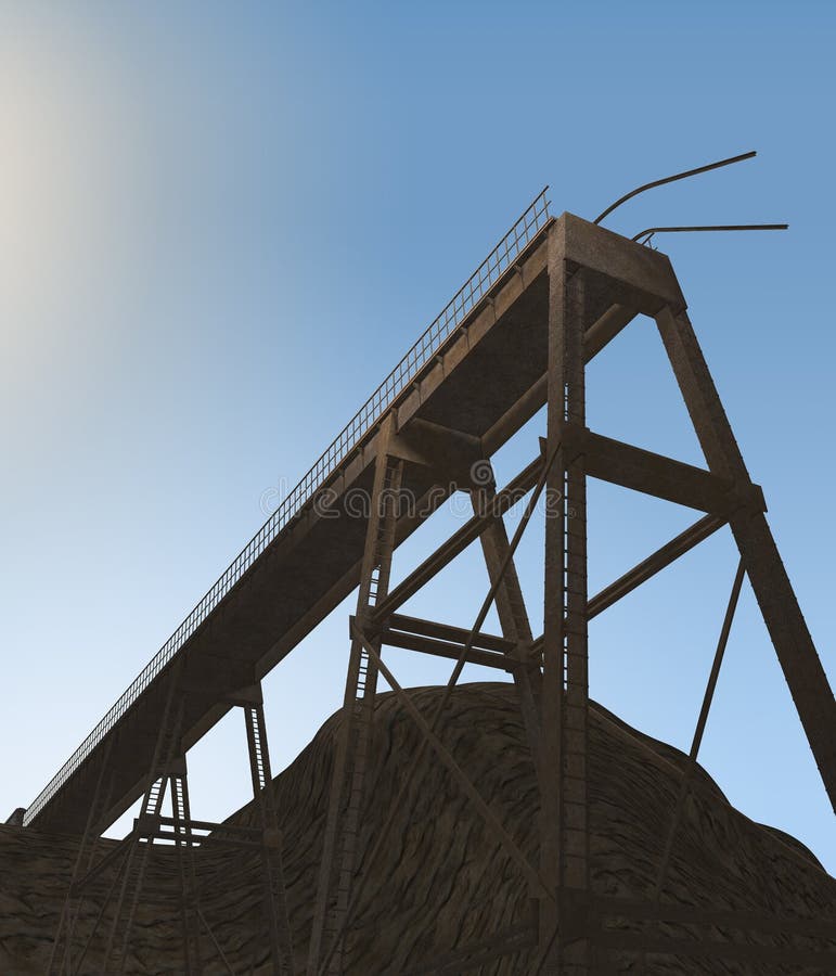 Abandoned Cut-Off Railway Bridge Stock Photo - Image of steel, broken ...