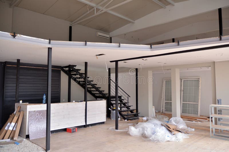 Abandoned and Empty Interior of a Former Store. Stock Photo - Image of ...