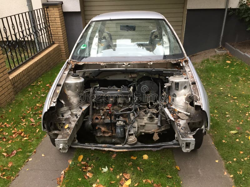 Crashed car stock photo. Image of abandoned, damage - 130792512