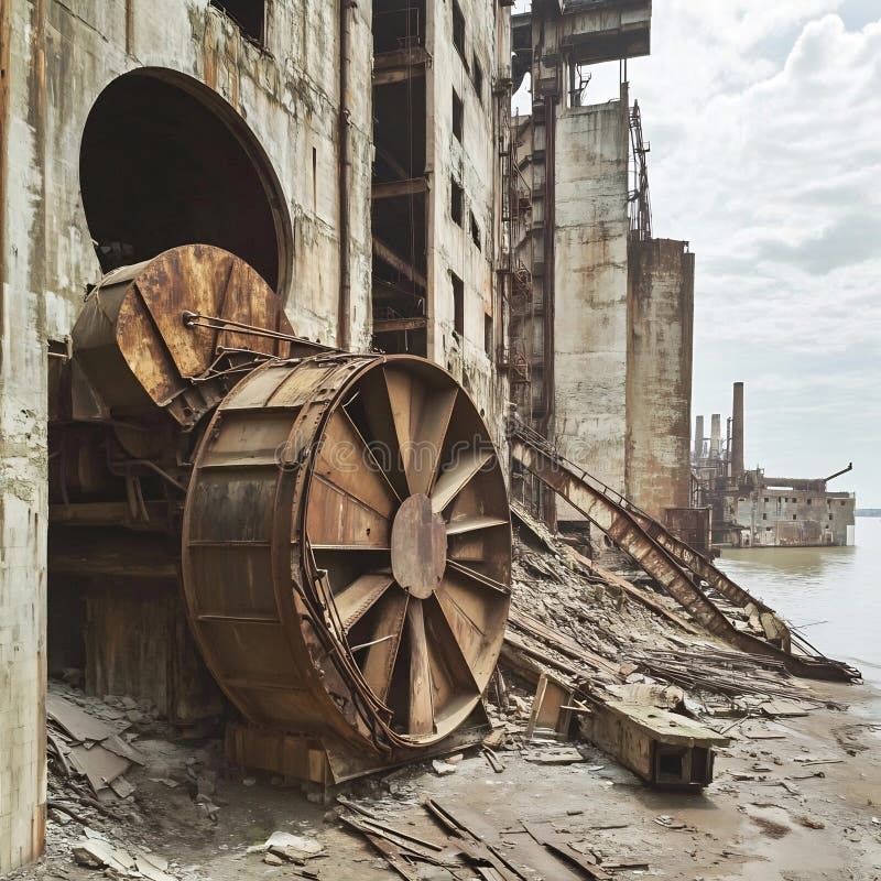 Abandoned Industrial Factory with Decaying Machinery and Architectural ...