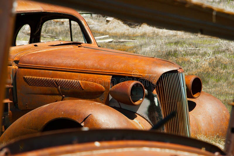 Abandoned Decaying Vintage Car Stock Image - Image of mudguards ...