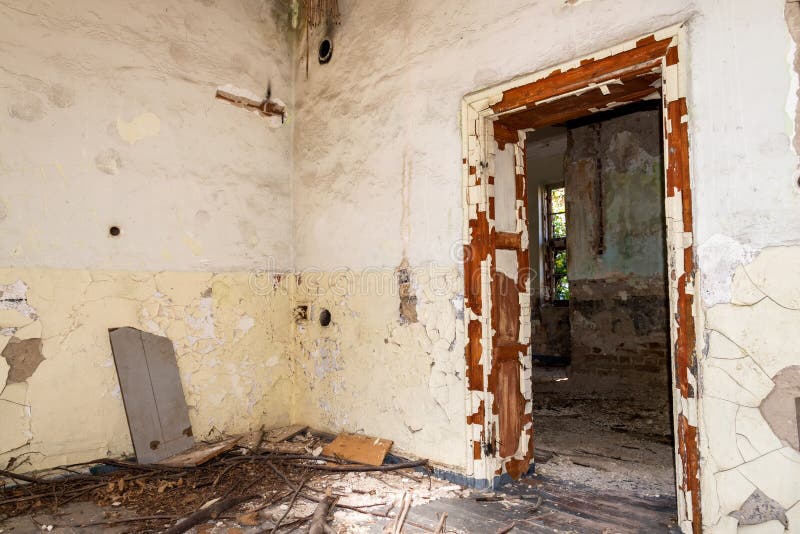 Abandoned and Destroyed Room Stock Photo - Image of broken, building ...